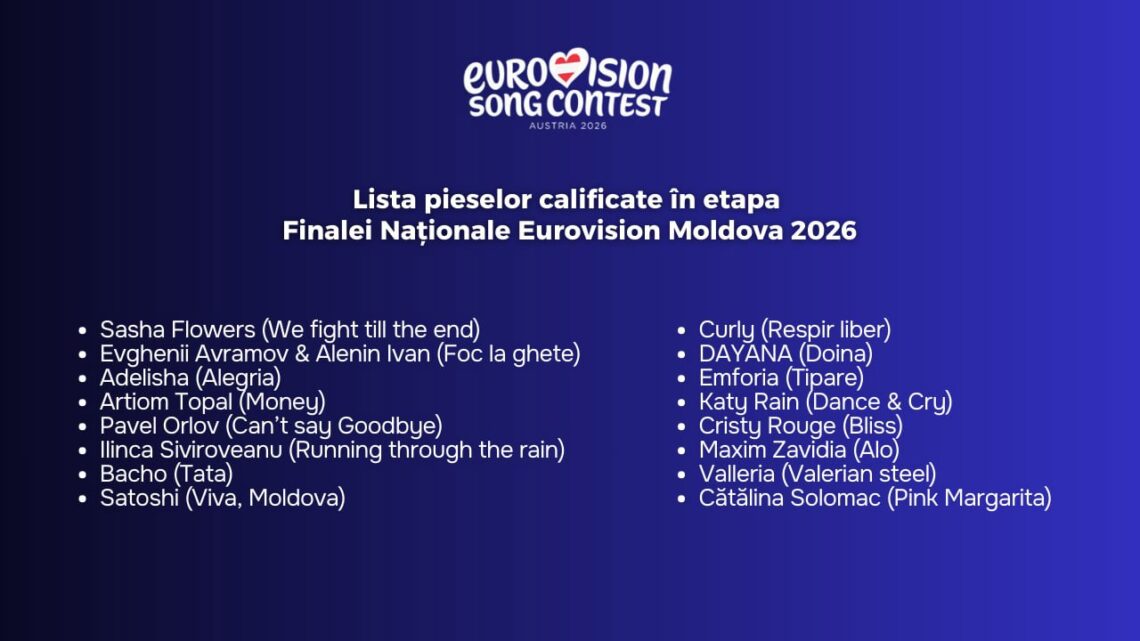 Moldovenii își aleg în această seară reprezentantul la Eurovision 2026 ...